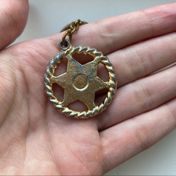 Vintage | Accessories | Vintage Metallic Gold Star Of David Keychain ...